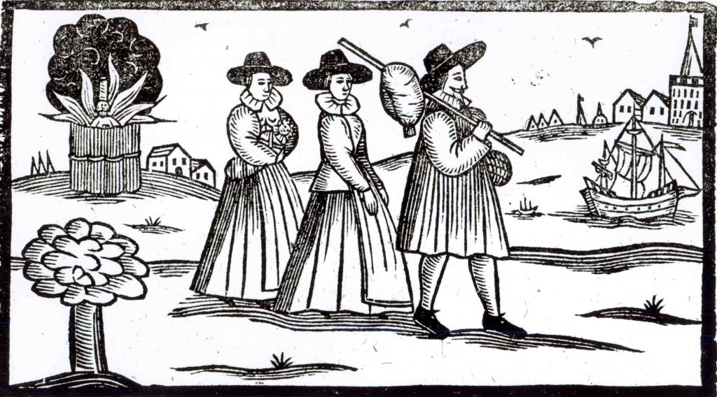Migration Museum | 17th century woodcut depicting Pilgrims leaving ...